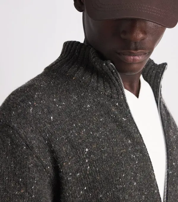 SAMSØE SAMSØE Wool-blend Sanate Zip-up Cardigan