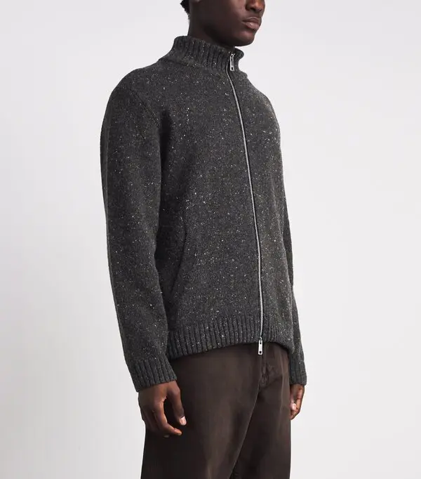 SAMSØE SAMSØE Wool-blend Sanate Zip-up Cardigan