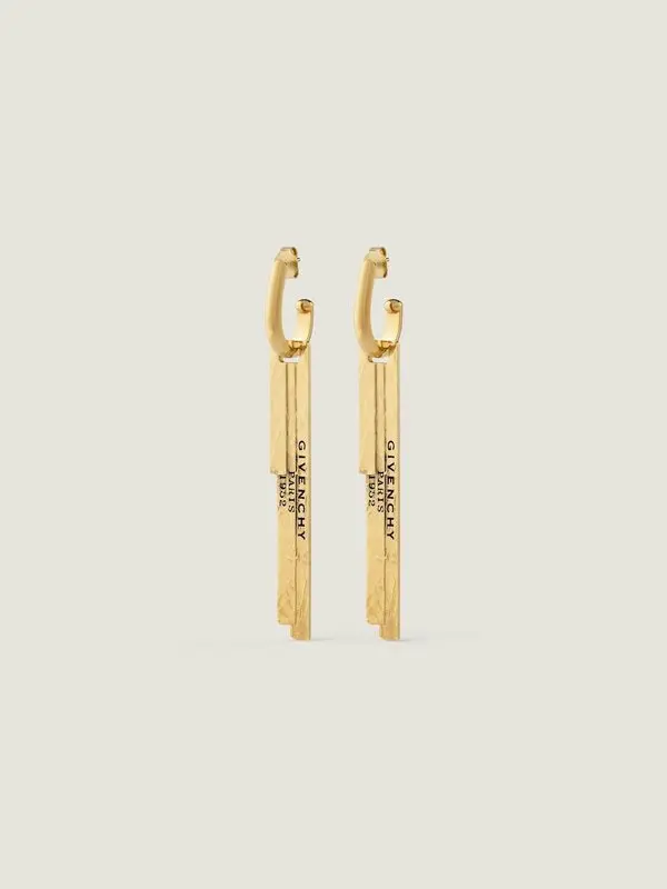 Givenchy Tape Earrings In Metal And Enamel