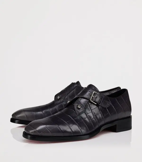 CHRISTIAN LOUBOUTIN Chambelimonk Leather Monk Shoes