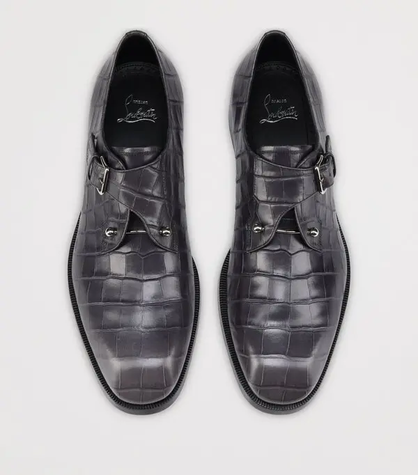 CHRISTIAN LOUBOUTIN Chambelimonk Leather Monk Shoes