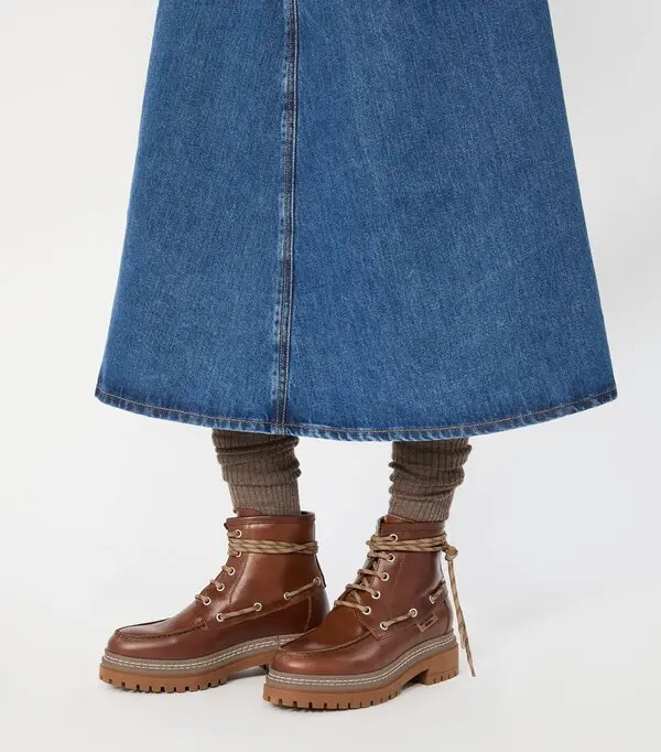 Max Mara Leather Ankle Boots
