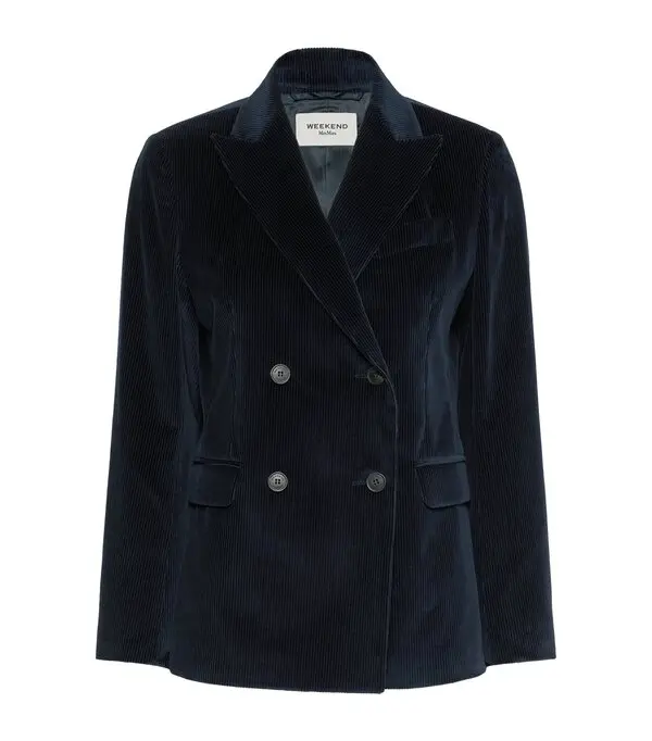 Max Mara Corduroy Double-breasted Blazer