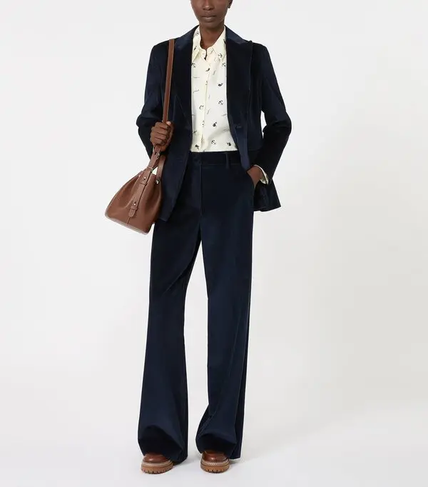 Max Mara Corduroy Double-breasted Blazer