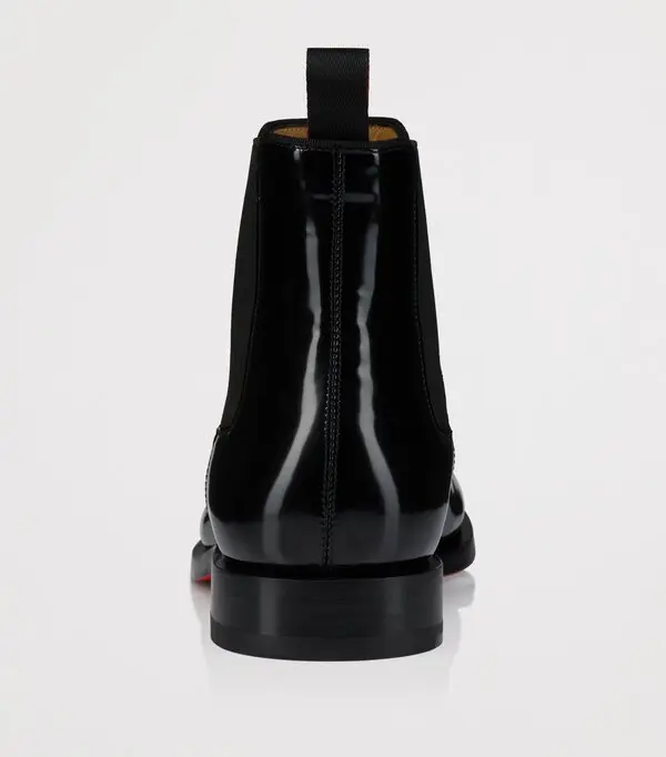 CHRISTIAN LOUBOUTIN Choucair Patent Leather Chelsea Boots