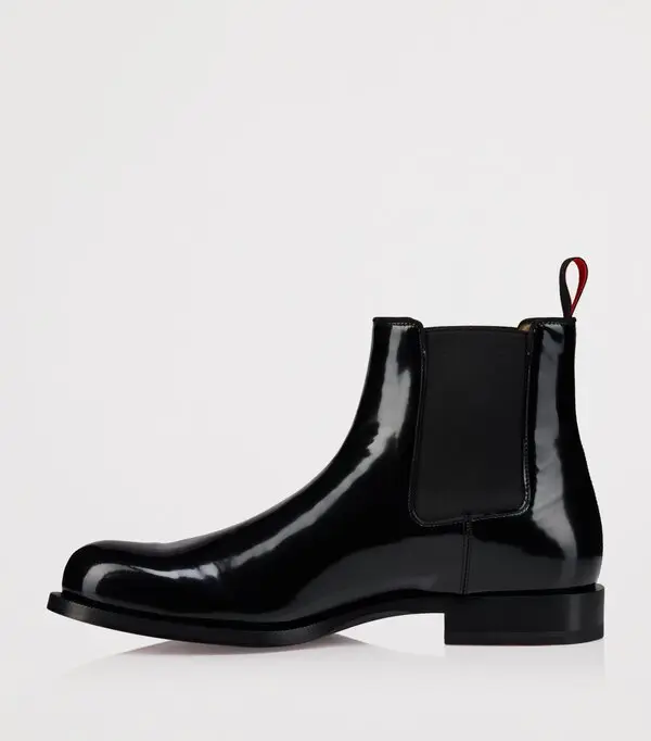 CHRISTIAN LOUBOUTIN Choucair Patent Leather Chelsea Boots
