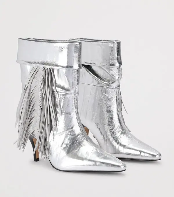 Kurt Geiger Metallic Leather Piccadilly Slouch Boots