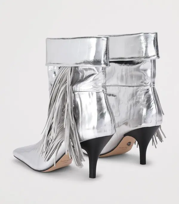 Kurt Geiger Metallic Leather Piccadilly Slouch Boots