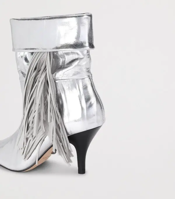 Kurt Geiger Metallic Leather Piccadilly Slouch Boots