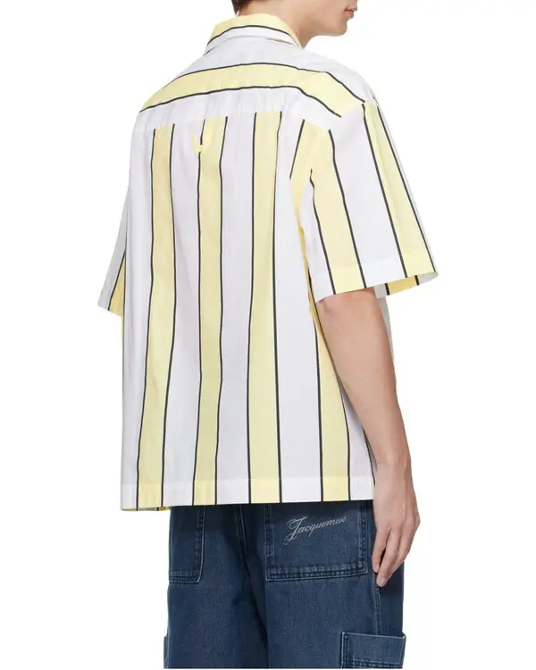 Jacquemus Logo Embroidered Striped Shirt