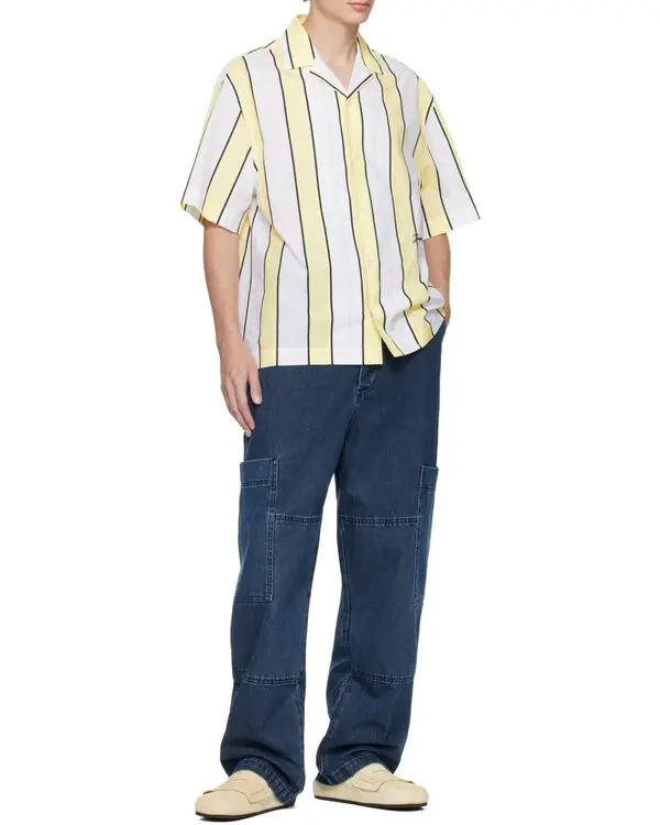 Jacquemus Logo Embroidered Striped Shirt