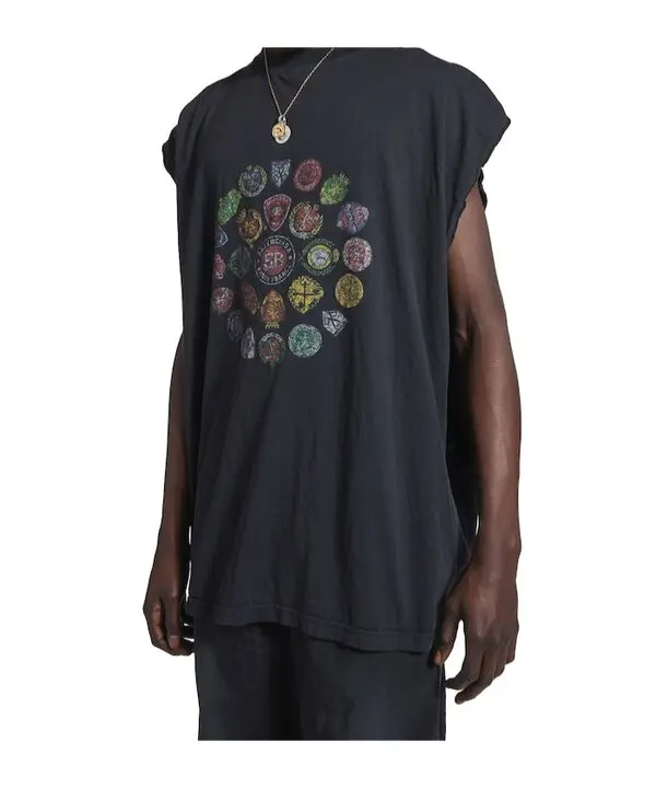 Balenciaga Spiral Crest Sleeveless T-shirt