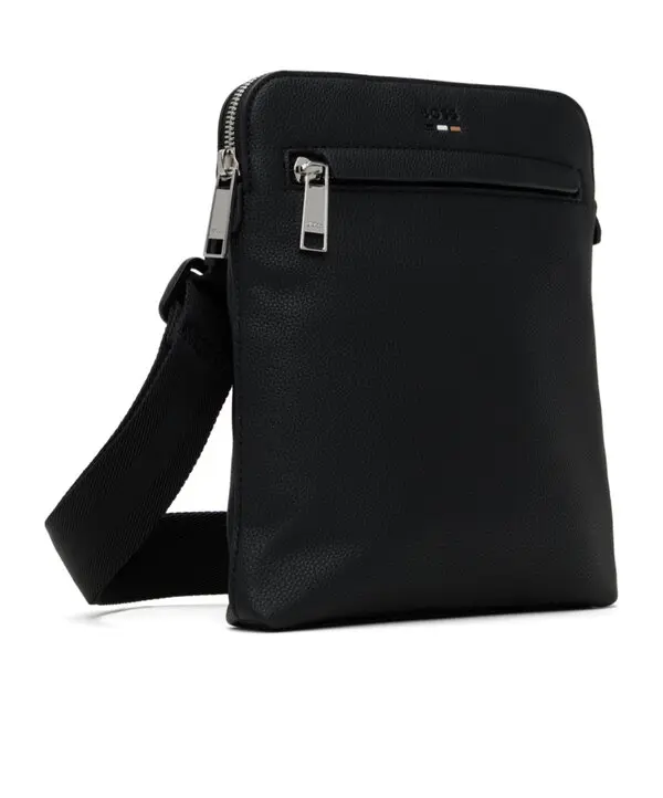Hugo Boss Logo-debossed Zipped Messenger Bag
