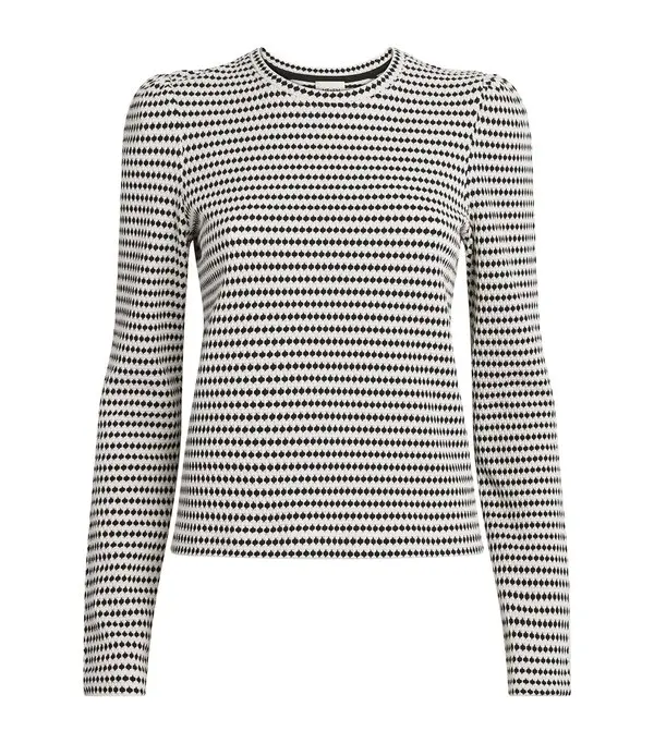 ME+EM Long-sleeve Jacquard Top