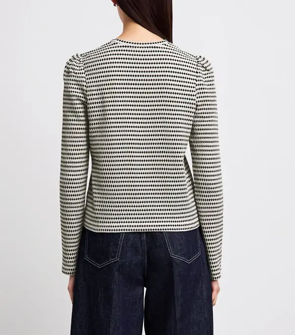 ME+EM Long-sleeve Jacquard Top
