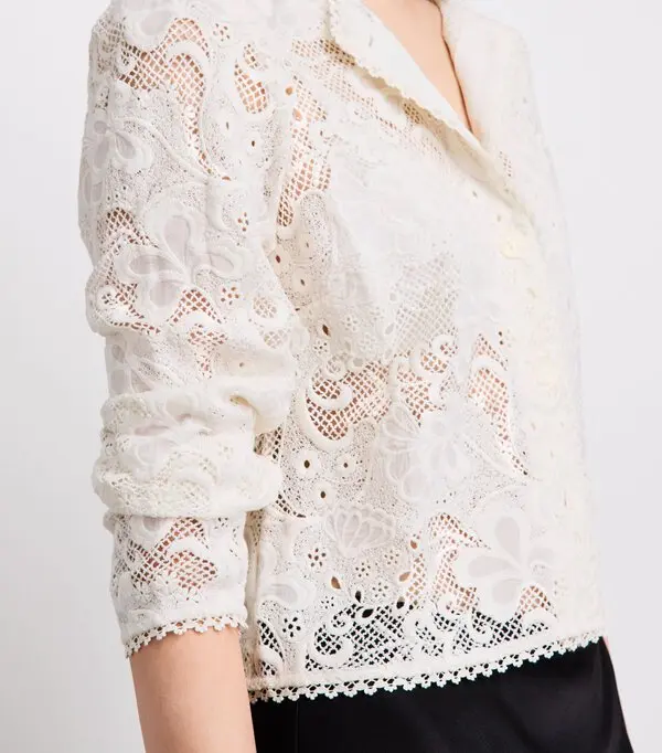 ME+EM Lace Cropped Jacket