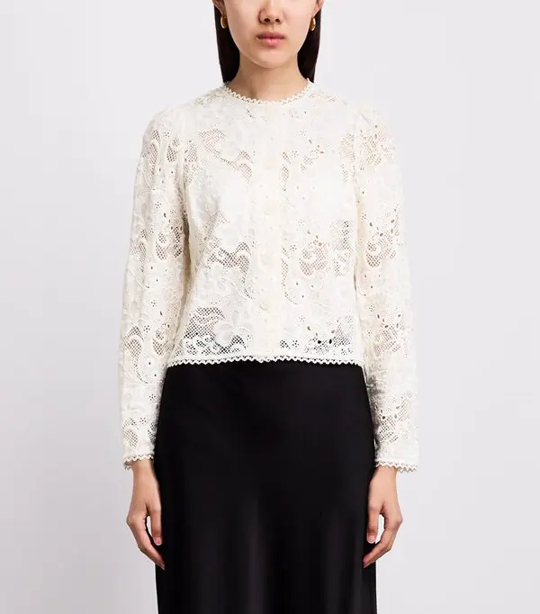 ME+EM Lace Cropped Jacket