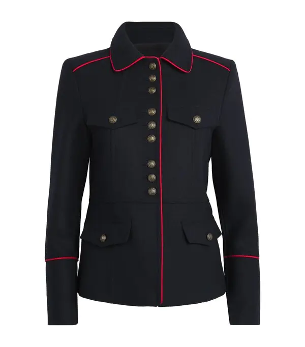 ME+EM Wool-blend Slim Military Jacket