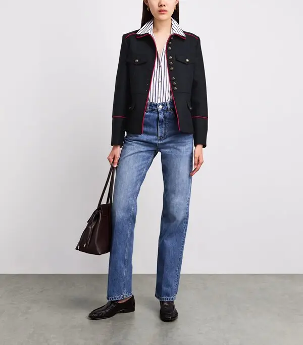 ME+EM Wool-blend Slim Military Jacket
