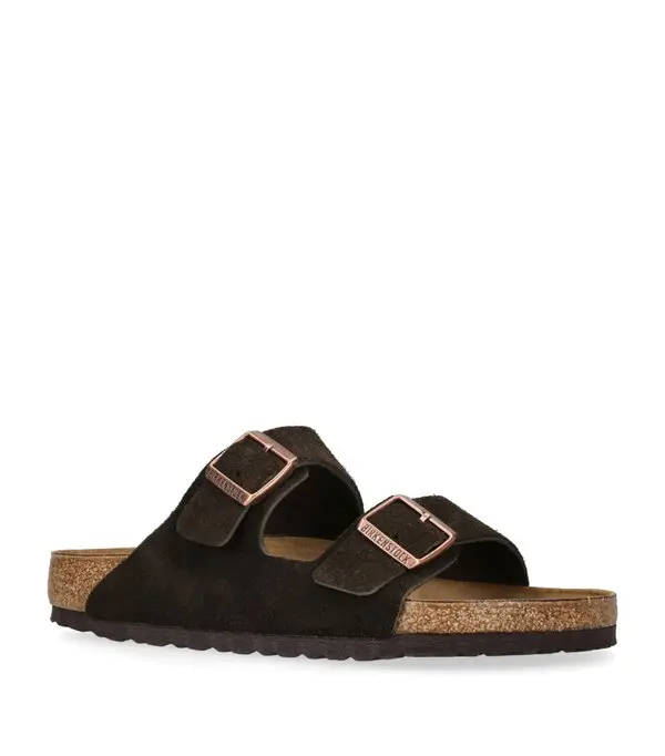 BIRKENSTOCK Suede Arizona Sandals - Brown