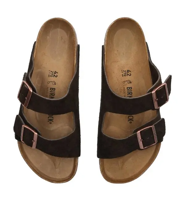 BIRKENSTOCK Suede Arizona Sandals - Brown