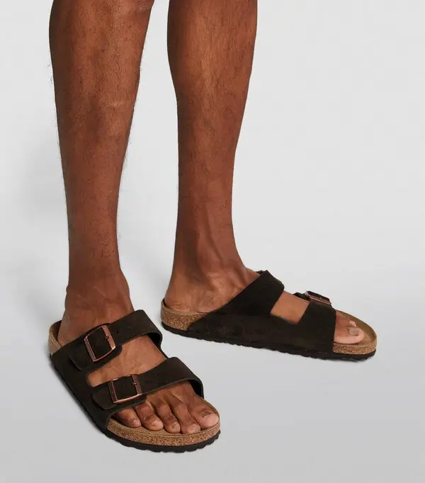 BIRKENSTOCK Suede Arizona Sandals - Brown