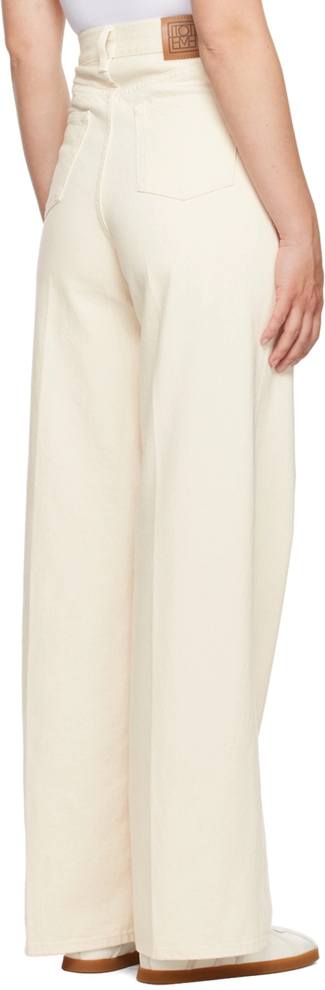 TOTEME Logo Patch Wide Leg Jeans