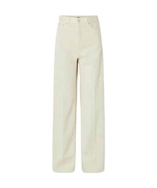 TOTEME Logo Patch Wide Leg Jeans