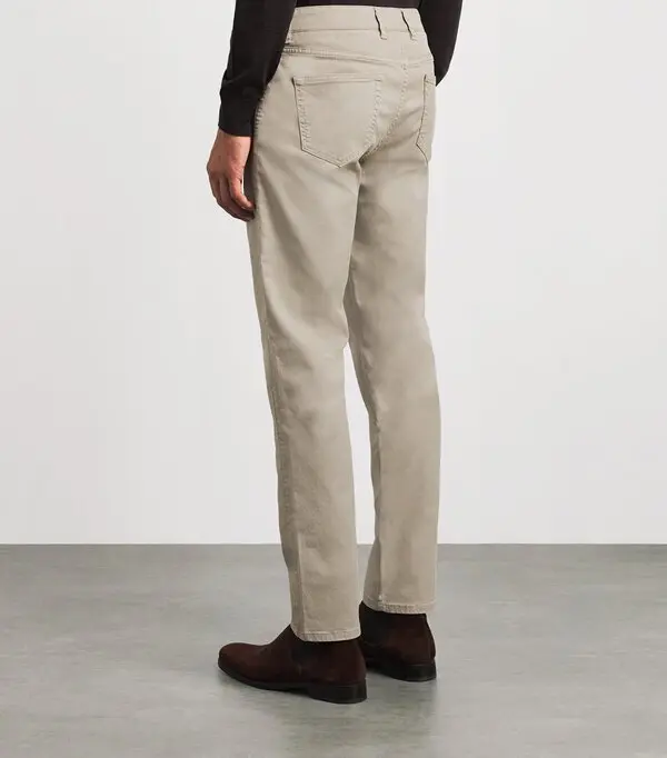 Purdey Cotton-blend Five-pocket Trousers