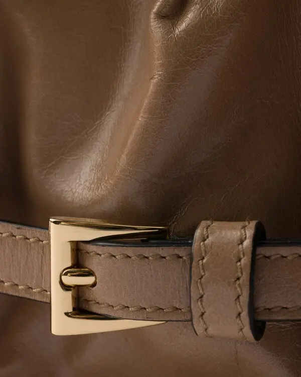 Prada Leather Shoulder Bag - Brown