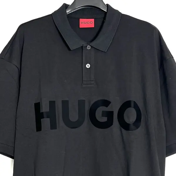 Hugo Boss Hugo Tonal Logo Print Oversized Polo Shirt