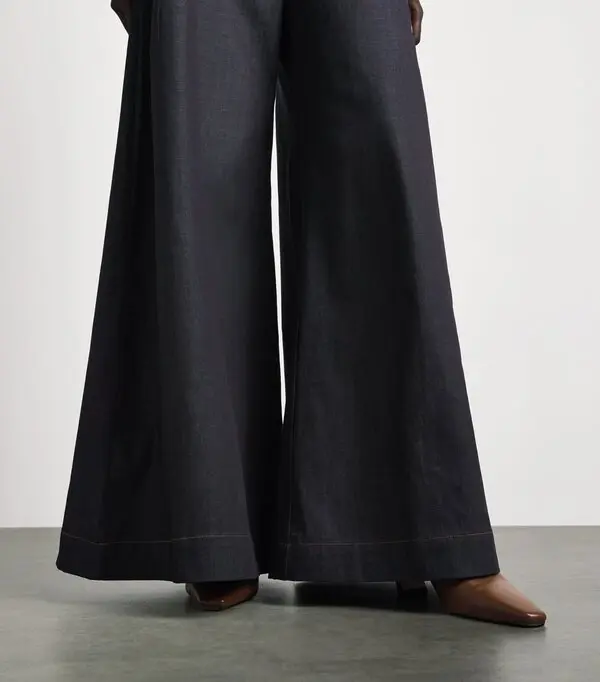 Palmer//harding Elara High-rise Wide-leg Jeans