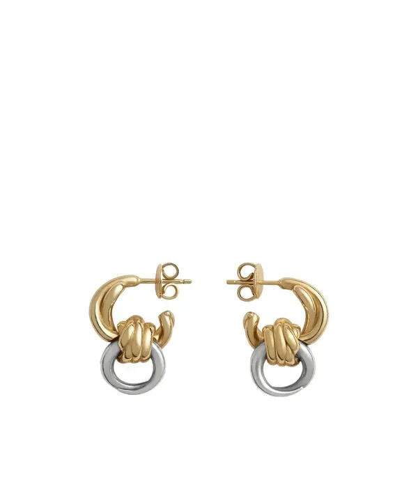 Bottega Veneta Knot Earrings - Silver/gold
