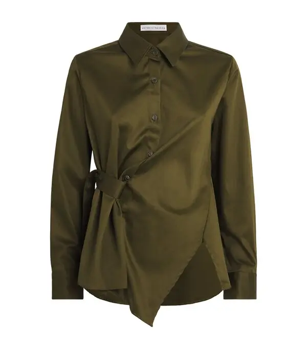 Palmer//harding Sateen Cotton Twisted Shirt