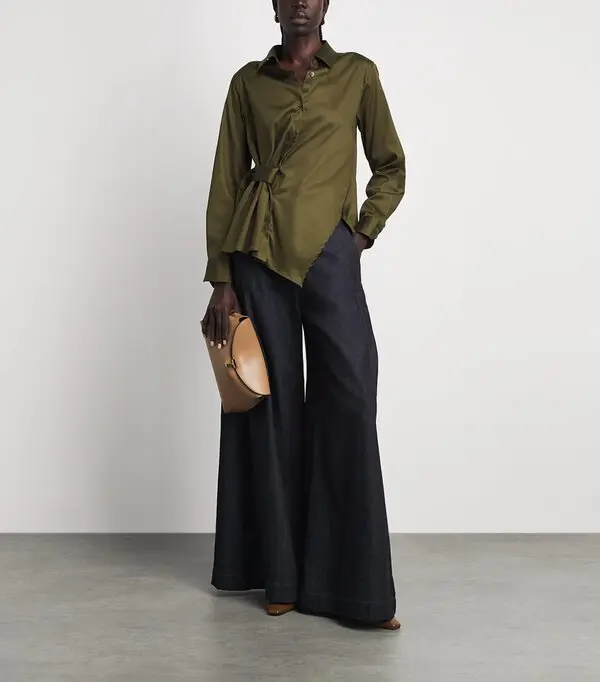 Palmer//harding Sateen Cotton Twisted Shirt
