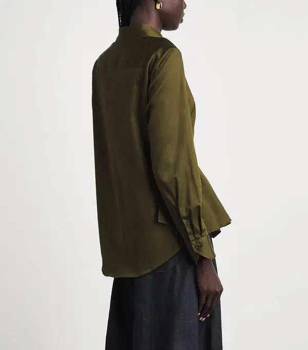 Palmer//harding Sateen Cotton Twisted Shirt
