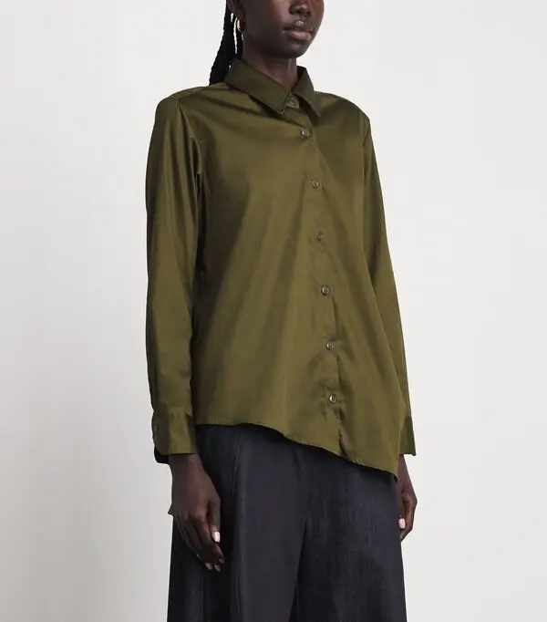 Palmer//harding Sateen Cotton Twisted Shirt