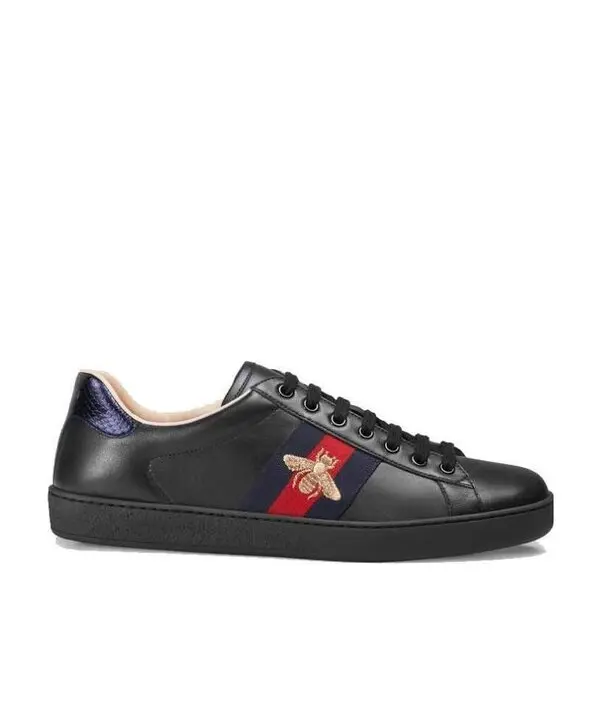 Gucci Ace Embroidered Sneakers - Black