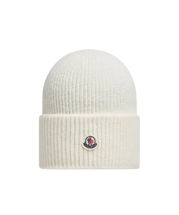 Moncler Logo Patch Knit Beanie