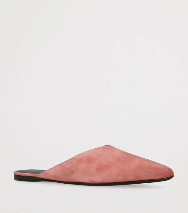 HERBERT LEVINE Suede Home Body Mules - Pink