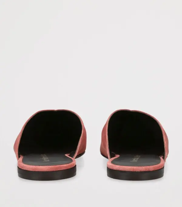 HERBERT LEVINE Suede Home Body Mules - Pink
