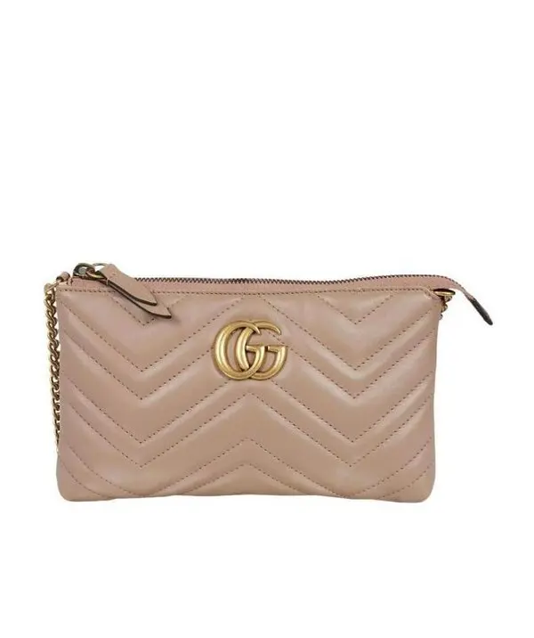 Gucci Gg Marmont Mini Chain Bag - Nude