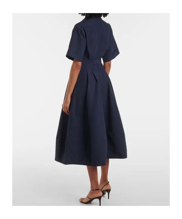 Simkhai Deanna Belted Faille Midi Dress