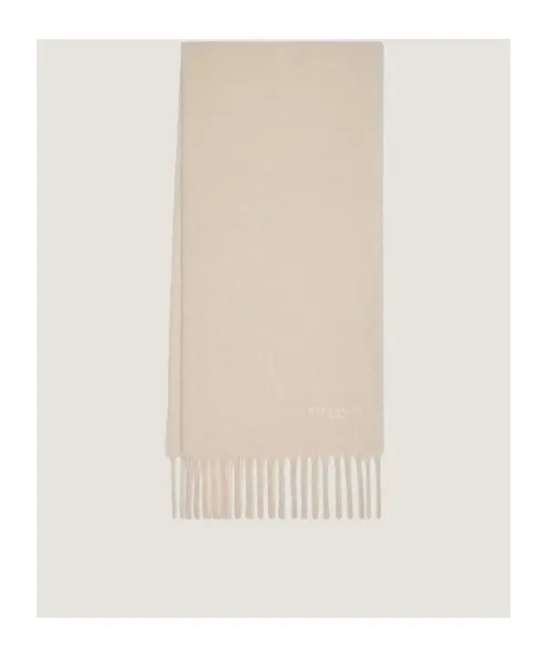 Givenchy Paris Large Scarf In Alpaca Wool - Ivory