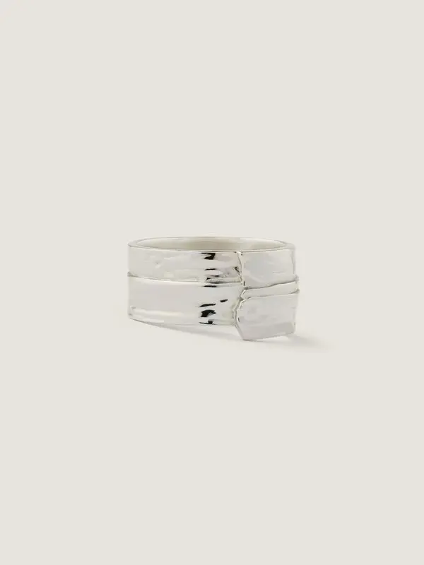 Givenchy Tape Ring In Metal And Enamel