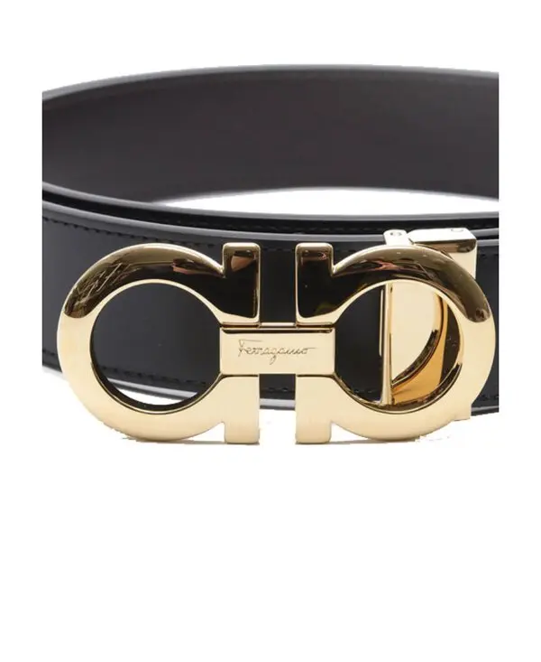 FERRAGAMO Double-sided Adjustable Gancini Belt