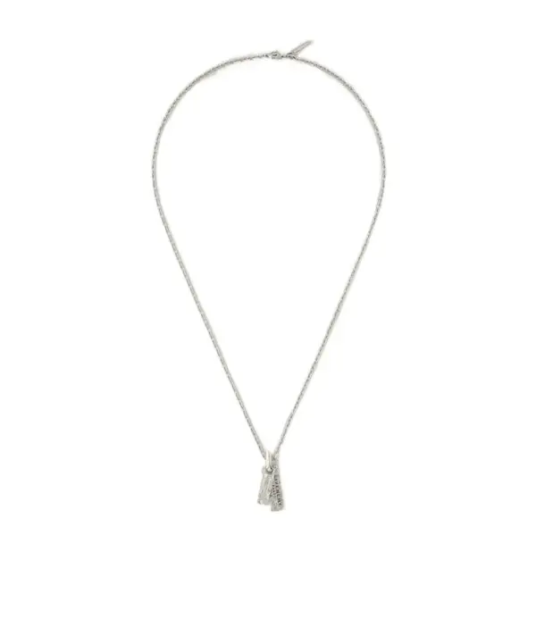Givenchy Tape Necklace In Metal And Enamel - Weird Silver