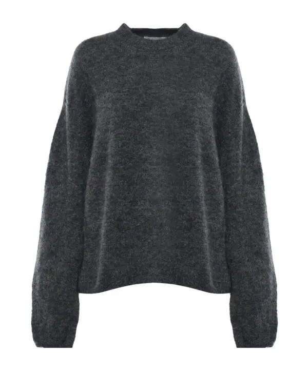 THE FRANKIE SHOP Oversized Crewneck Sweater - Black