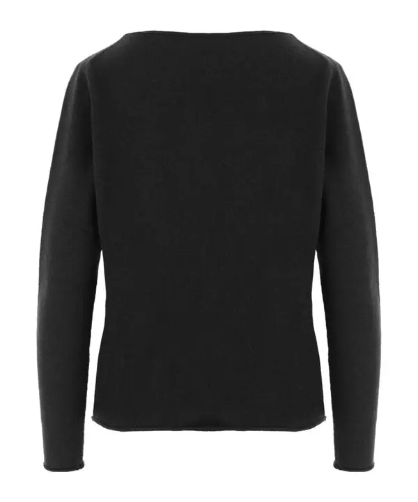 ALLUDE Long-sleeved Pullover Sweater