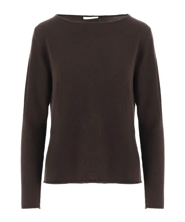 ALLUDE Long-sleeved Sweater - Brown